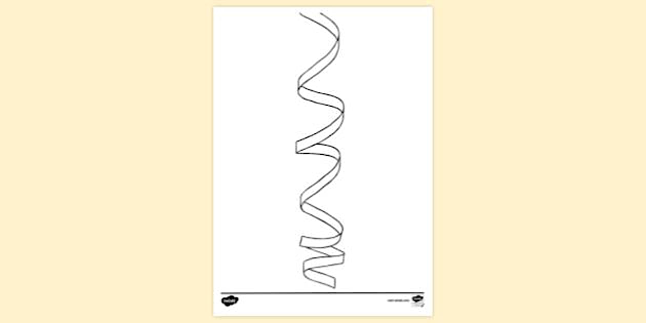 Individual Streamer Colouring Sheet | Colouring - Twinkl