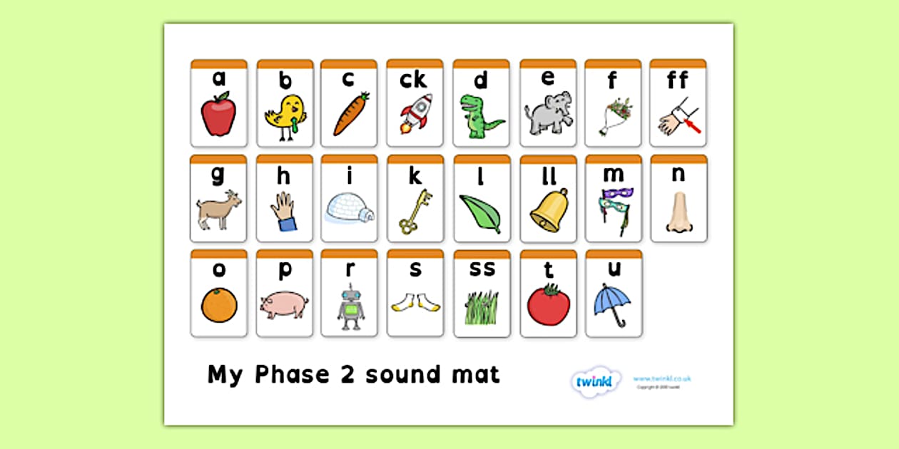 Phase 2 Sound Mat Dyslexia (teacher made) - Twinkl