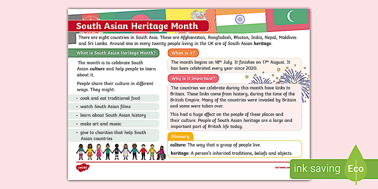 KS1 South Asian Heritage Month Fact File - Events - Twinkl