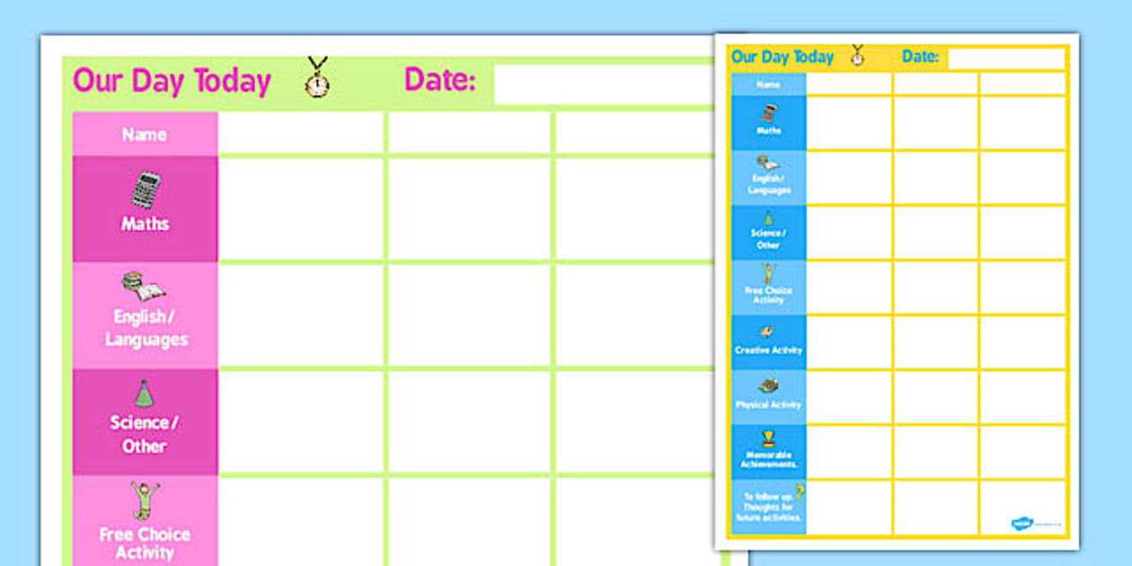 Daily Child Planner (Teacher-Made) - Twinkl
