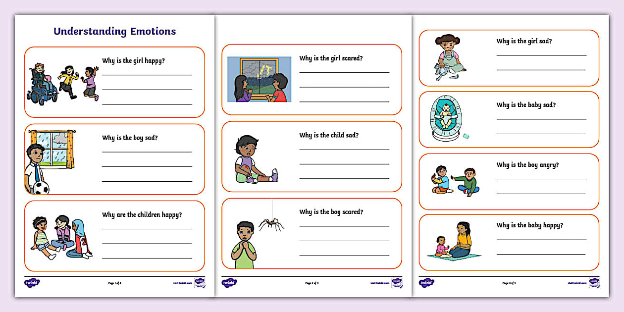 Understanding Emotions Activity Sheet (Teacher-Made)
