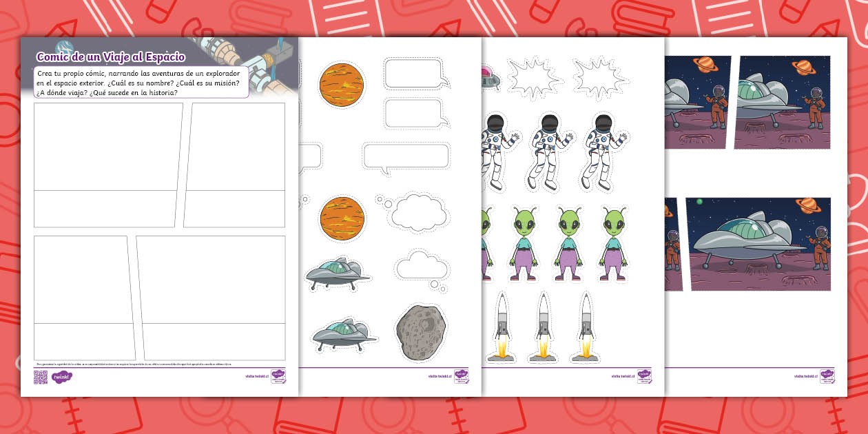 Ficha de actividad: Comic - Viaje al Espacio