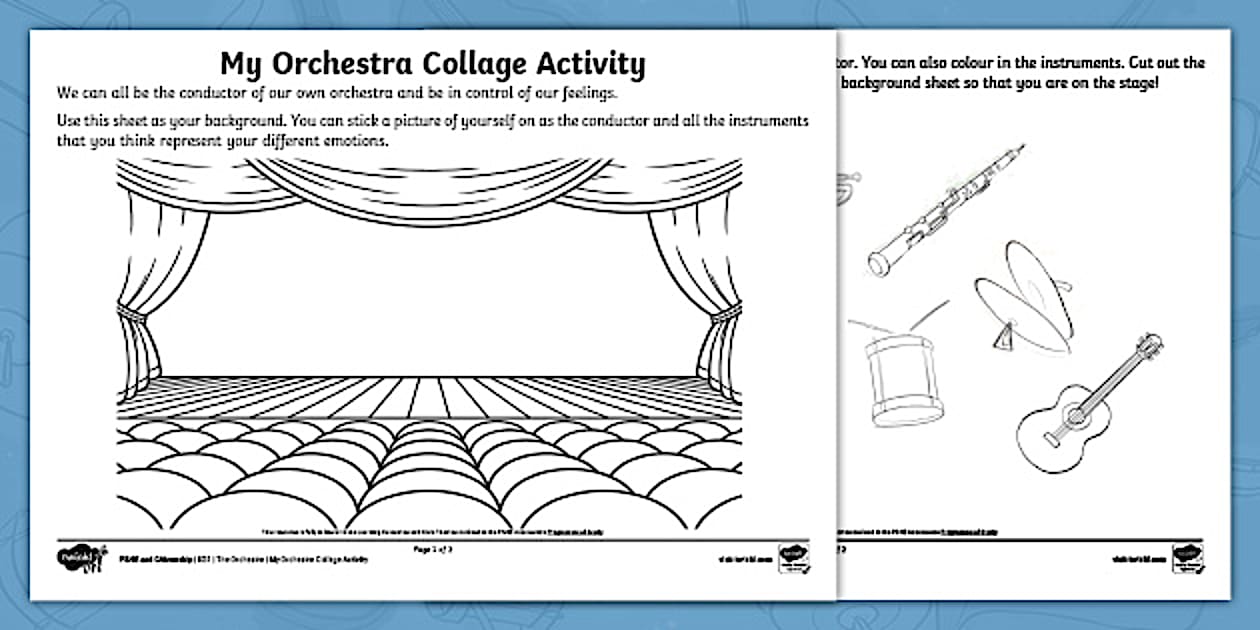 The Orchestra: My Orchestra Collage Activity (Teacher-Made)