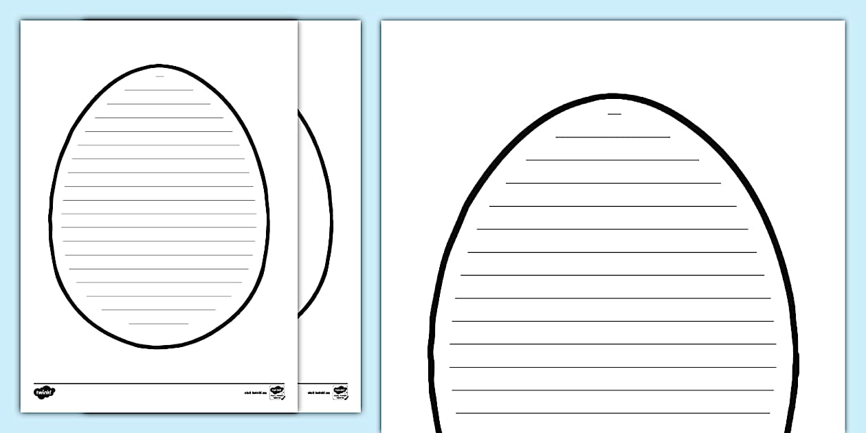 Egg Writing Template - Twinkl Outlines (professor feito)