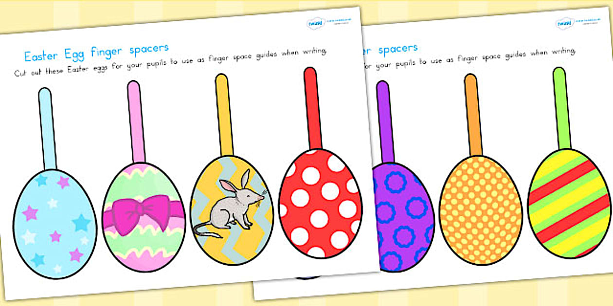 Easter Egg Finger Spacers (Hecho por educadores) - Twinkl