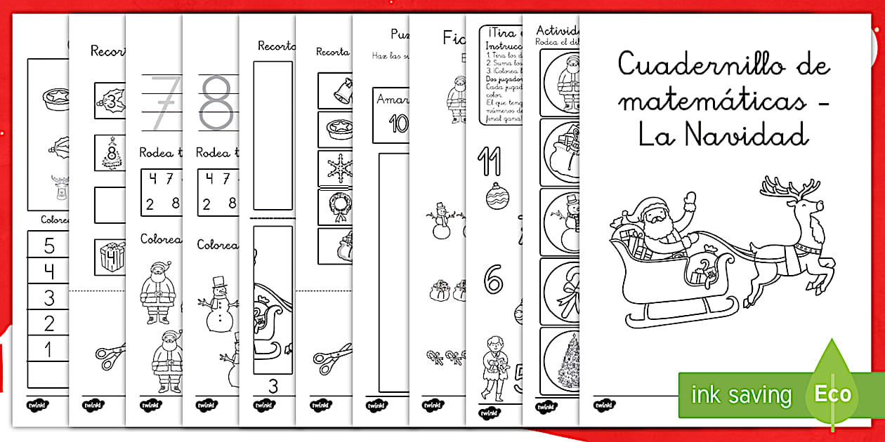 Cuadernillo de matemáticas: La Navidad | Recursos | Twinkl