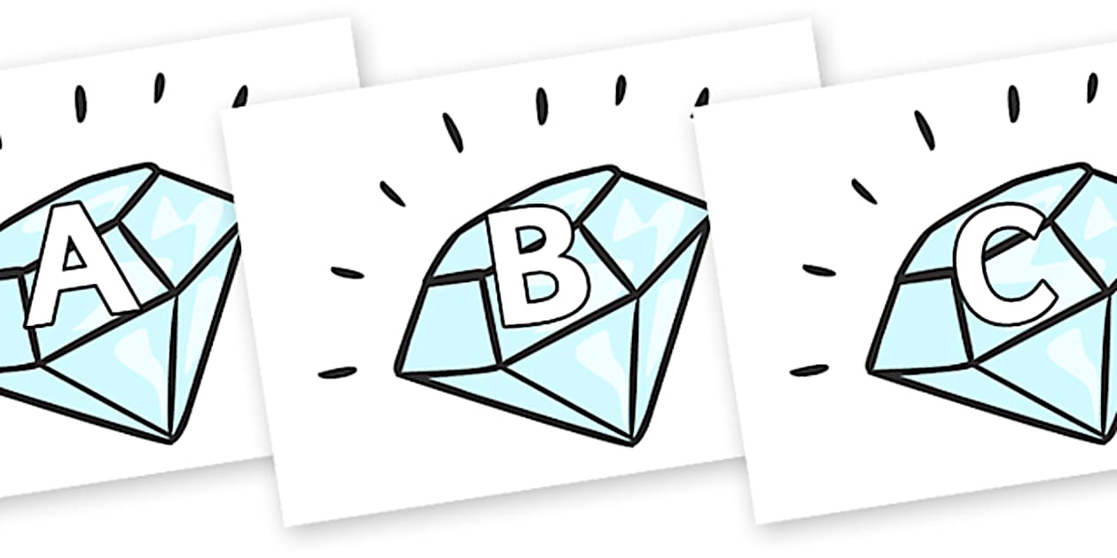 A-Z Alphabet on Diamonds (teacher made) - Twinkl