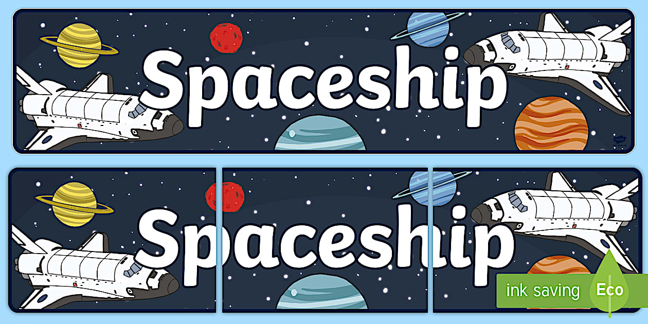 Spaceship Role Play Display Banner (teacher made) - Twinkl
