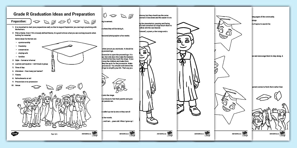 Grade R Graduation Planning and Ideas (teacher made)