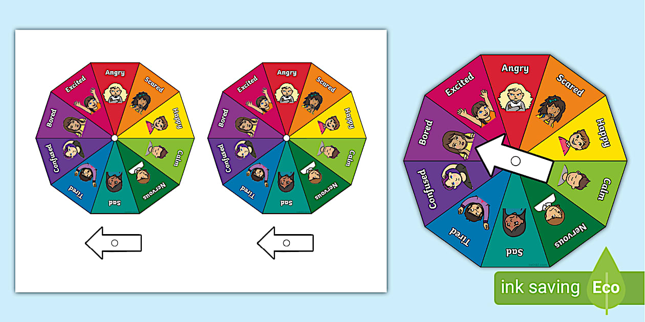 Emotions Spinner (Teacher-Made) - Twinkl