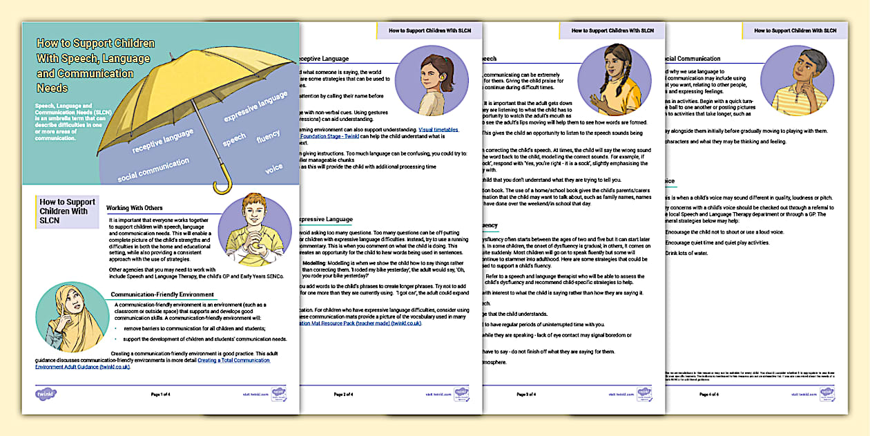 Supporting learners in the Early Years with SLCN - Twinkl