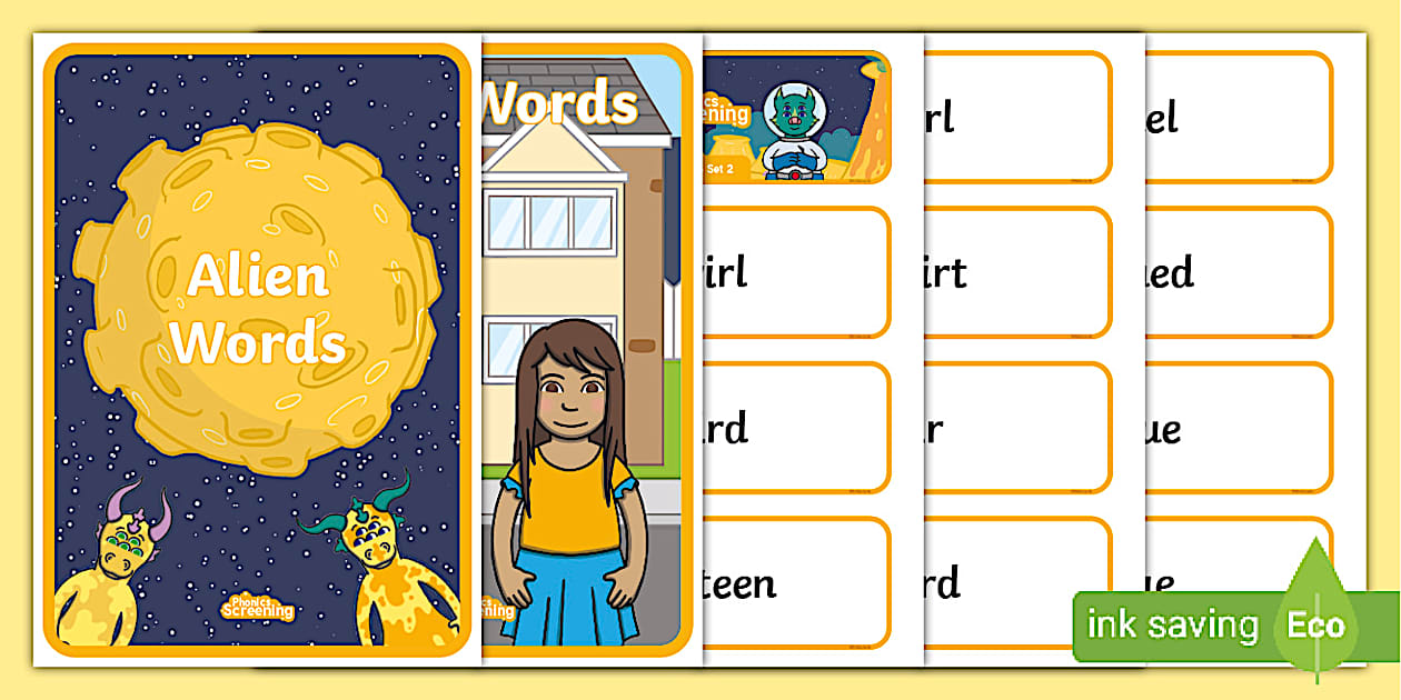 Level 5 Space Week Real and Alien Words Class Game - Twinkl