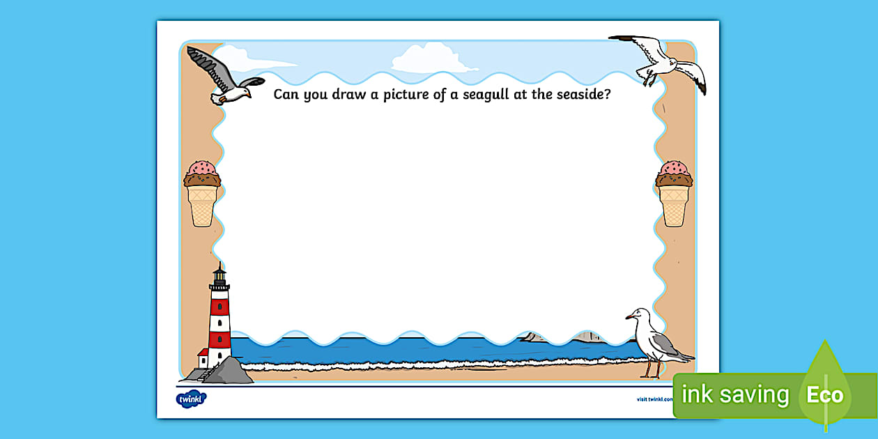 Drawing Prompt Seagull Worksheet | Twinkl KS1 | Art Drawing