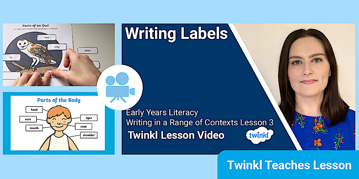 Writing Labels Video Lesson | Early Years Literacy Resource
