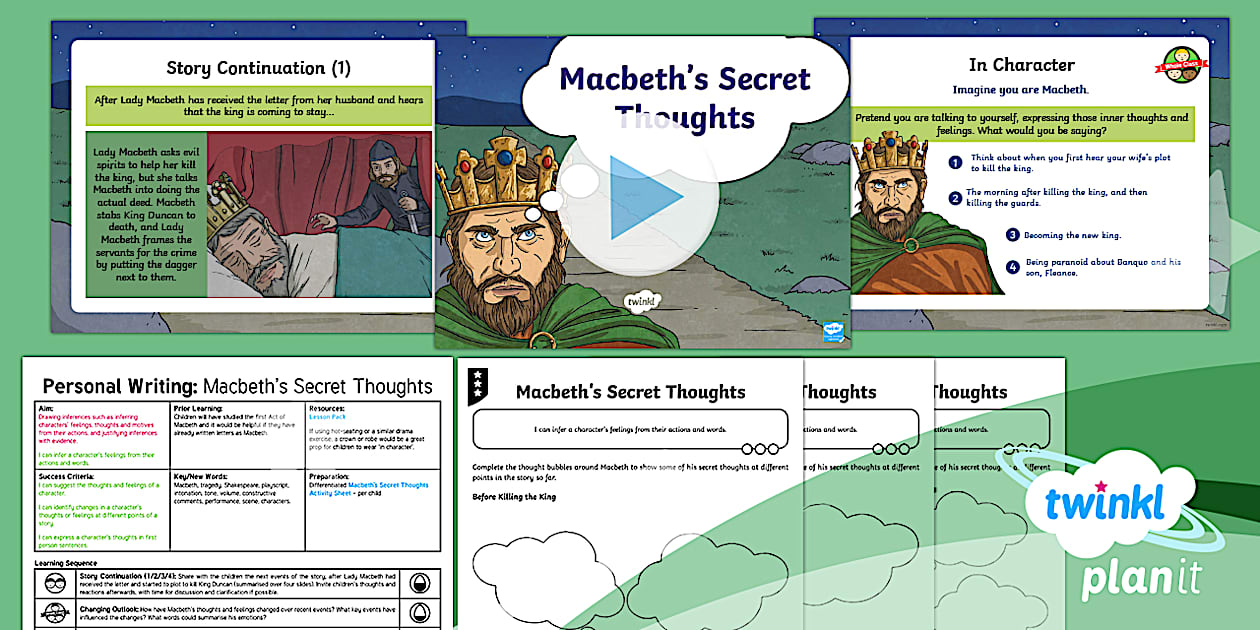 Significant Author: Macbeth: Personal Writing 1 Y6 Lesson Pack