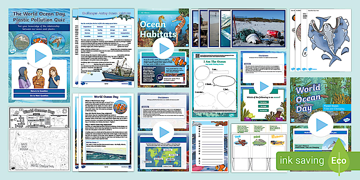 World Oceans Day Activity Pack Years 3-6