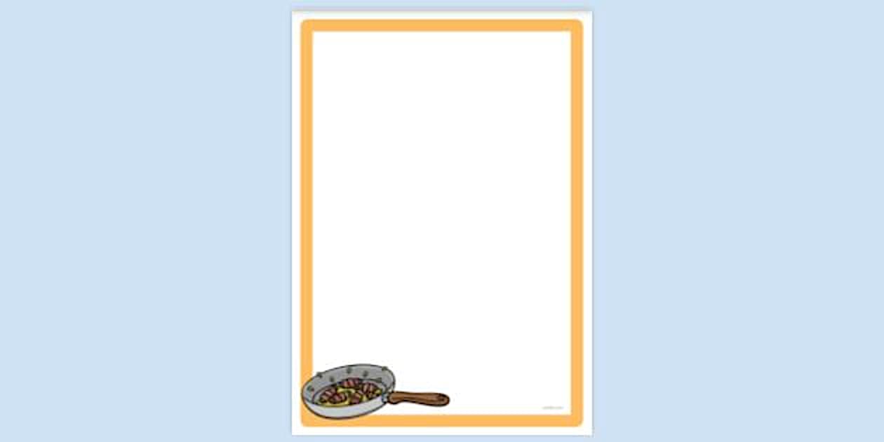 Frying Pan with Pigs in Blankets Page Border | Page Borders