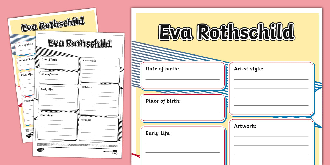 Eva Rothschild Fact File Template (teacher made) - Twinkl
