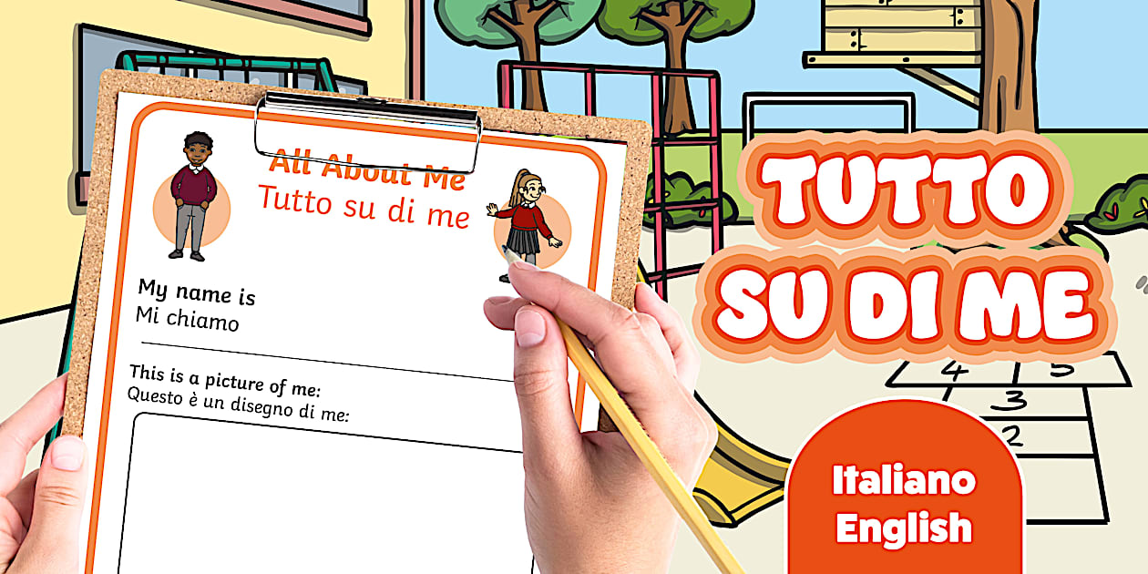 All About Me Book English/Italian - All About Me Book