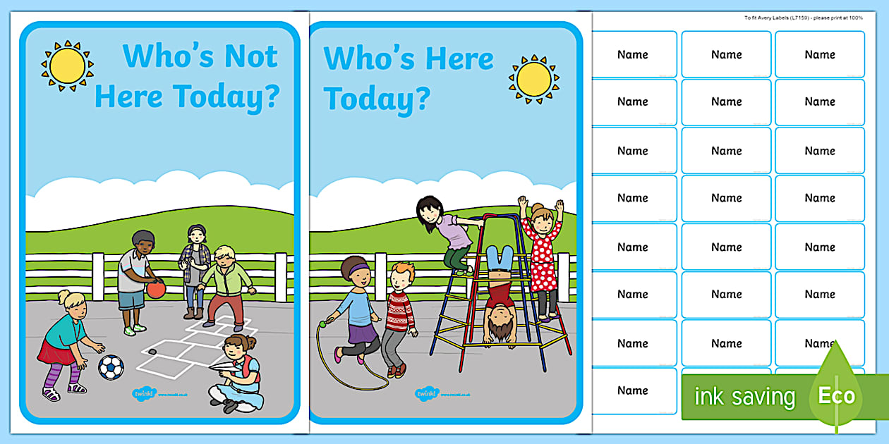 👉 Who's Not Here Today? Display (teacher made) - Twinkl