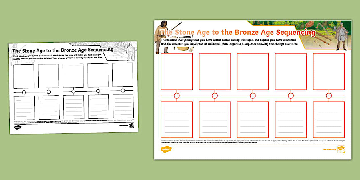 The Stone Age to the Bronze Age Sequencing Worksheet