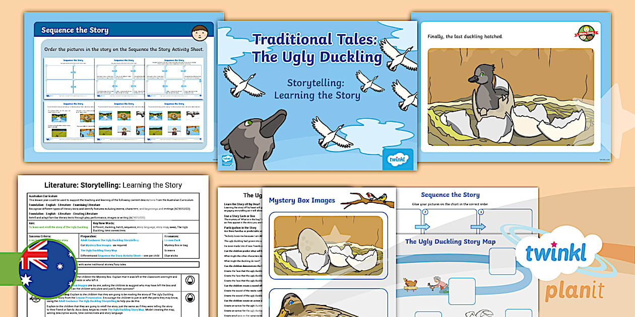 Foundation Writing The Ugly Duckling Storytelling Lesson 1