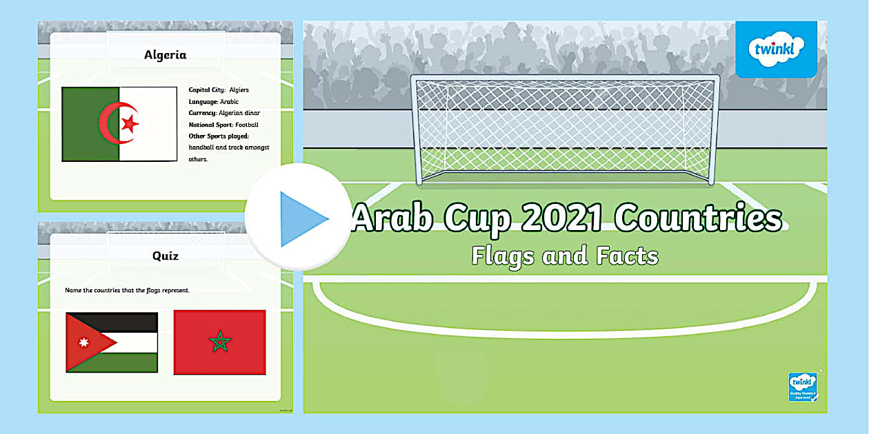 Arab Cup 2021 Countries - Flags and Facts PowerPoint