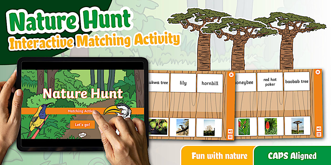Foundation Phase Life Skills - Nature Hunt - Interactive Matching Activity