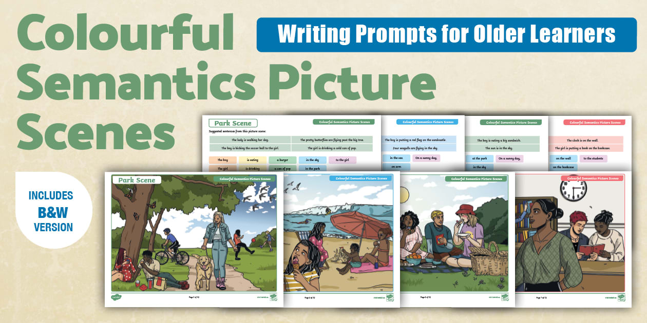 Colourful Semantics Writing Prompts for Older Learners