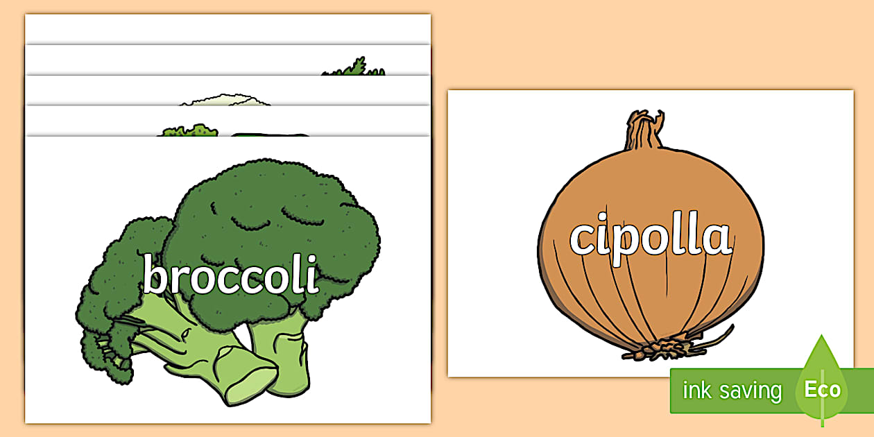 Vocaboli sulle verdure Poster (teacher made) - Twinkl