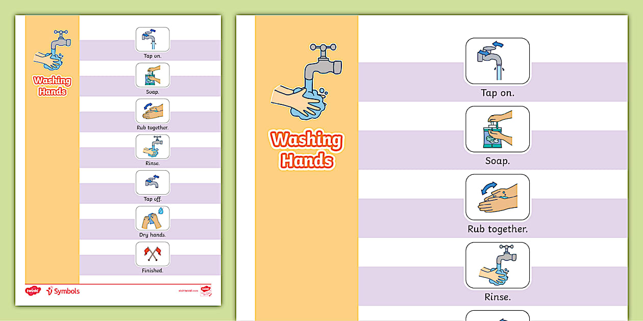 Twinkl Symbols: Washing Hands Within Task Schedule - Twinkl