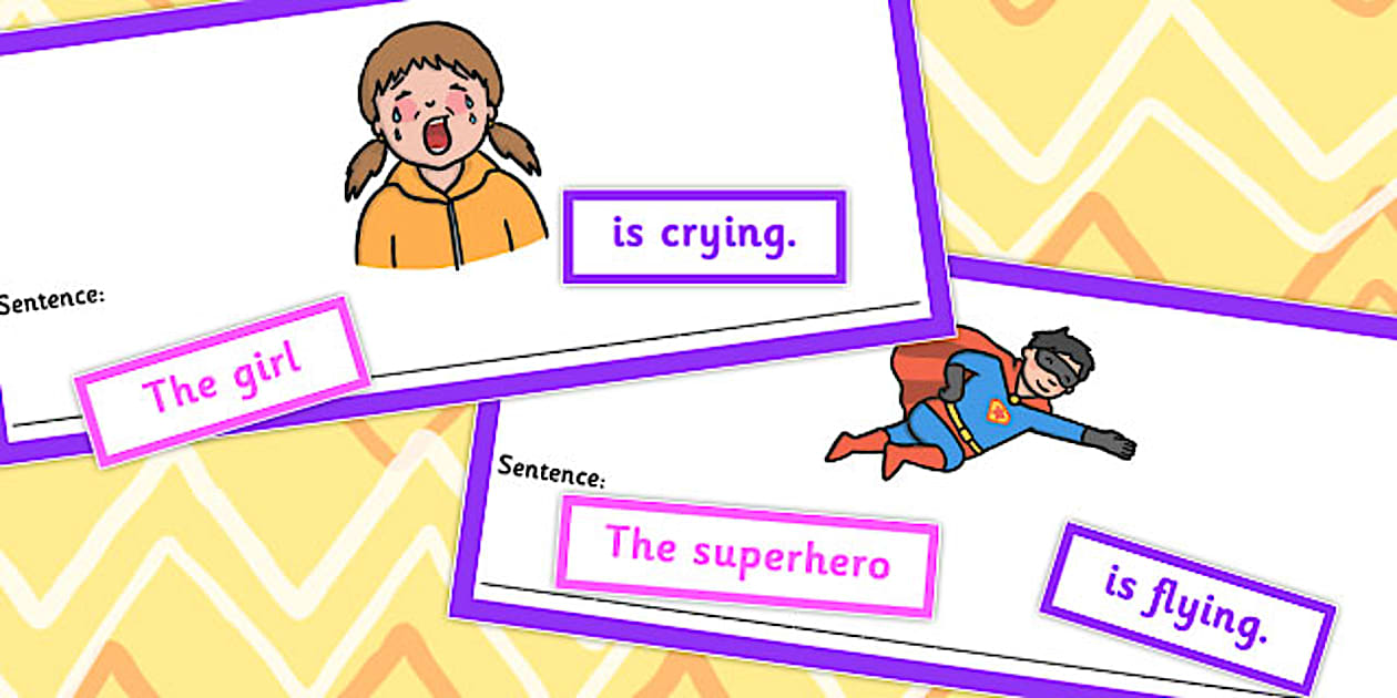 Editable SV Sentence Cut Up Cards (teacher made) - Twinkl