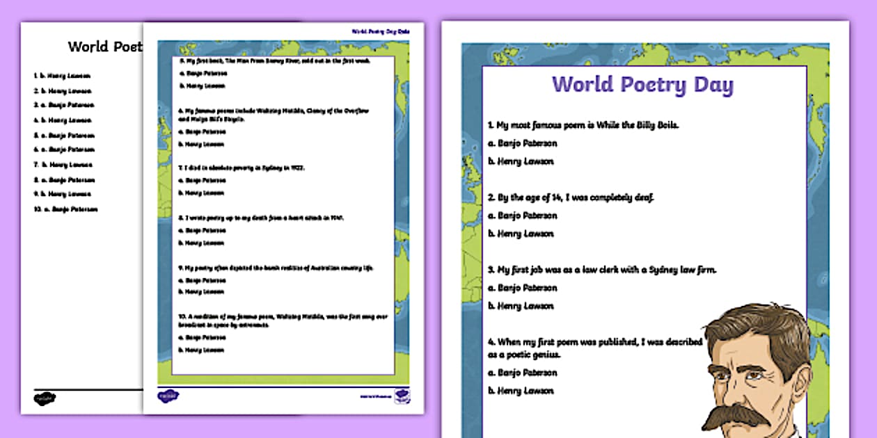 Crash Course Podcast World Poetry Day Quiz (Teacher-Made)