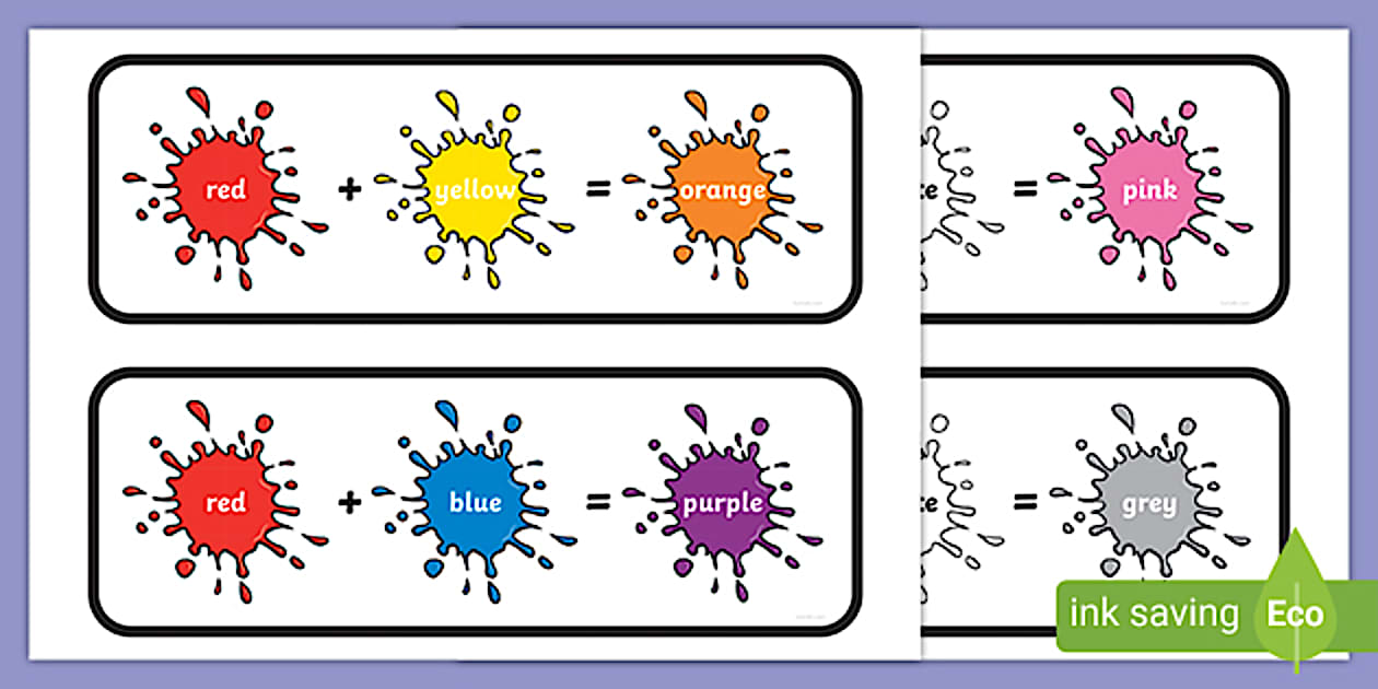 👉 Color Mixing Display Labels (Teacher-Made) - Twinkl