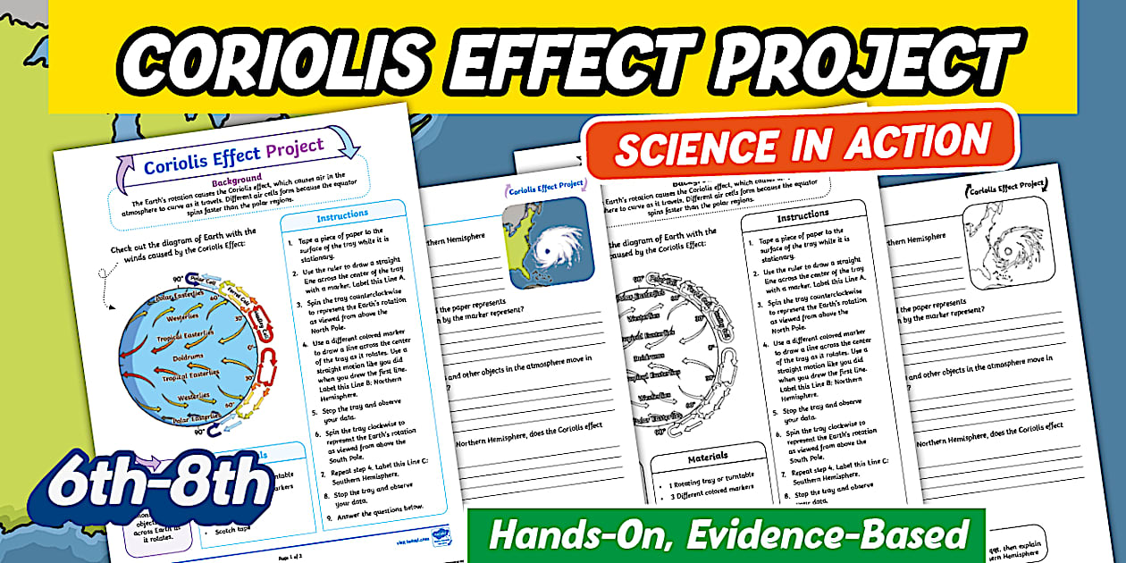Coriolis Effect Science Model Project for 6th-8th Grade