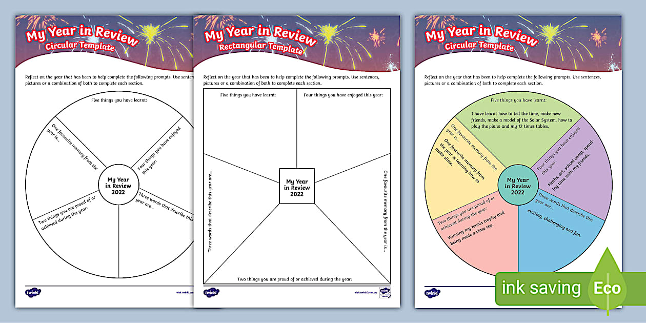 My Year in Review Activity (teacher made) - Twinkl