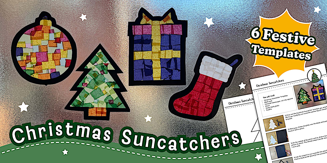 Christmas Suncatchers - Twinkl