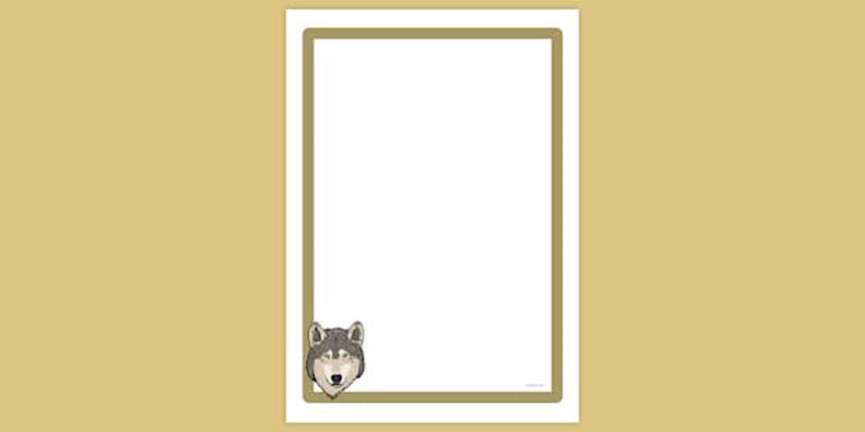 Wolf Page Border | Page Borders | Twinkl (teacher made)