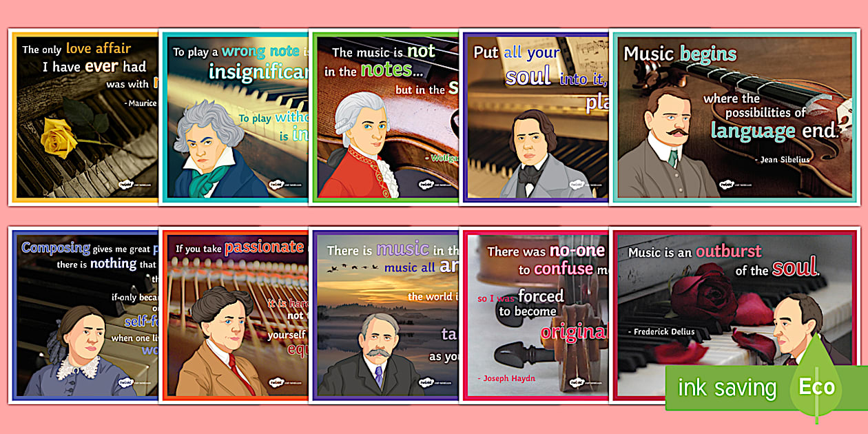 Inspirational Music Quotes Display Posters | Junior Cycle