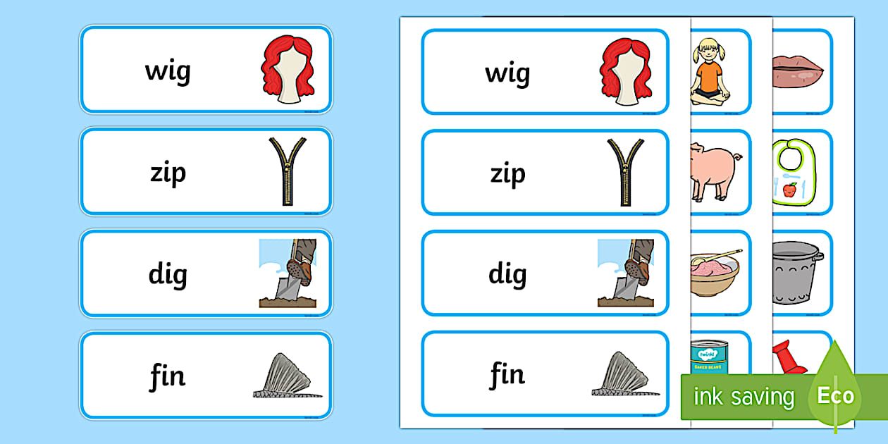 CVC (i) Word Cards (teacher made) - Twinkl