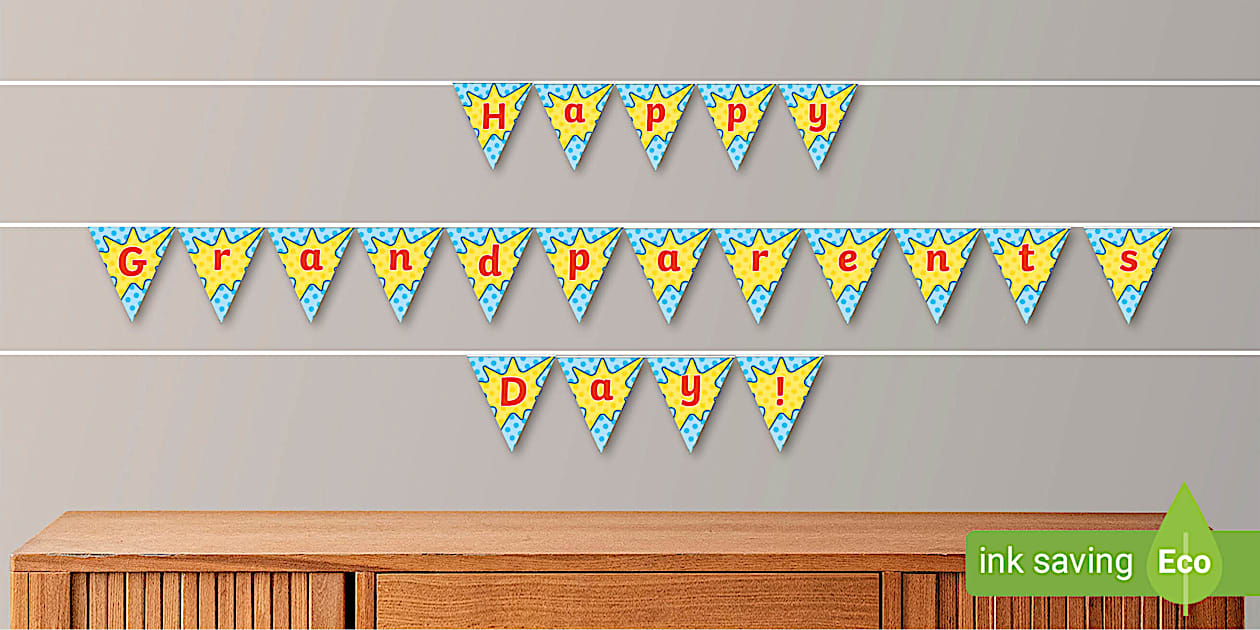 Grandparent's Day Bunting (teacher made) - Twinkl