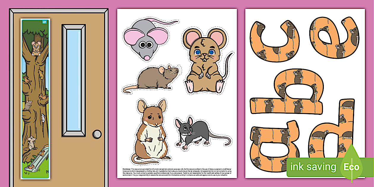 Mouse Door Decoration Pack (teacher made) - Twinkl