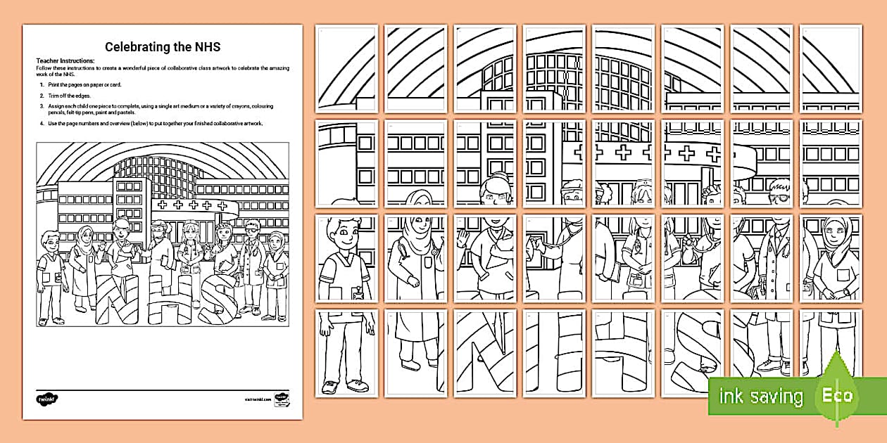 Celebrating the NHS Collaborative Colouring - Display