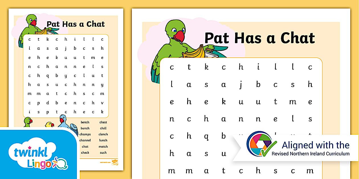 Pat Has a Chat Word Search (Teacher-Made) - Twinkl