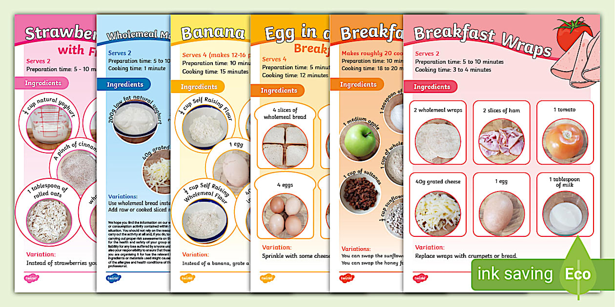 Breakfast Recipes Pack | EYLF Healthy Eating and Diets