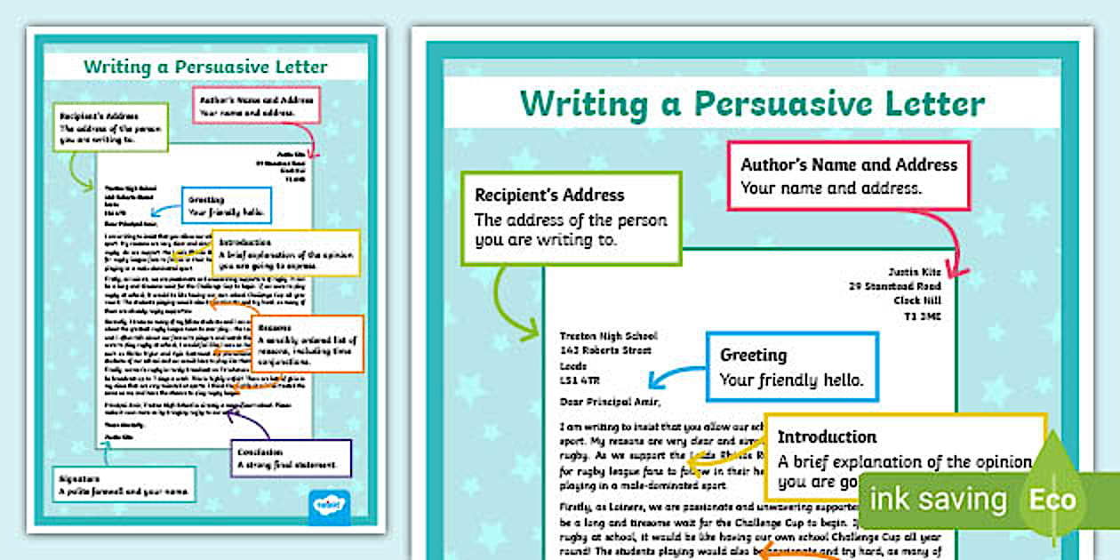 Editable Persuasive Letter Display Poster - Twinkl