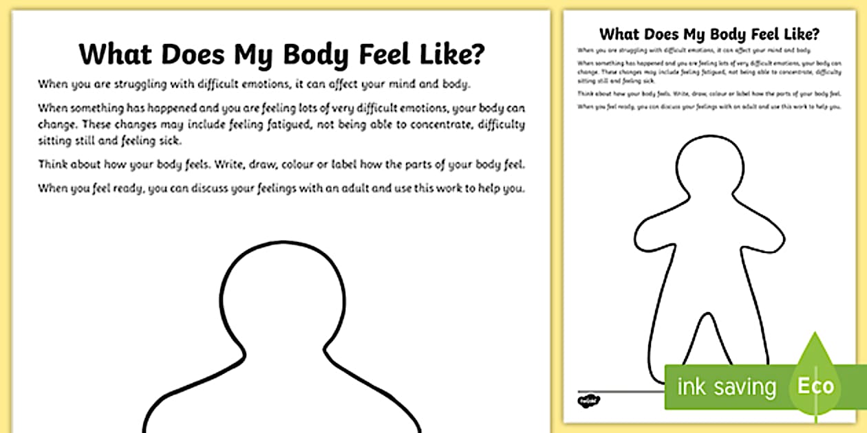 What Does My Body Feel Like? Worksheet (teacher made)