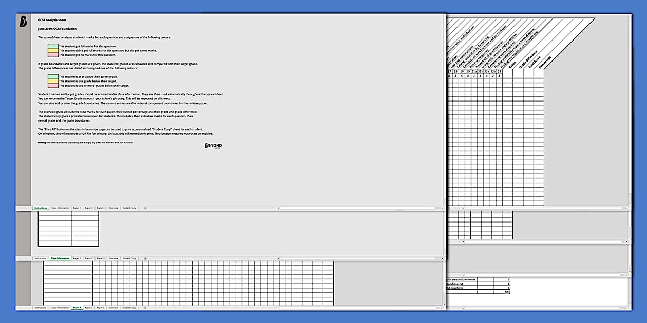 👉 Analysis Grid: OCR Foundation November 2019 | Beyond Maths