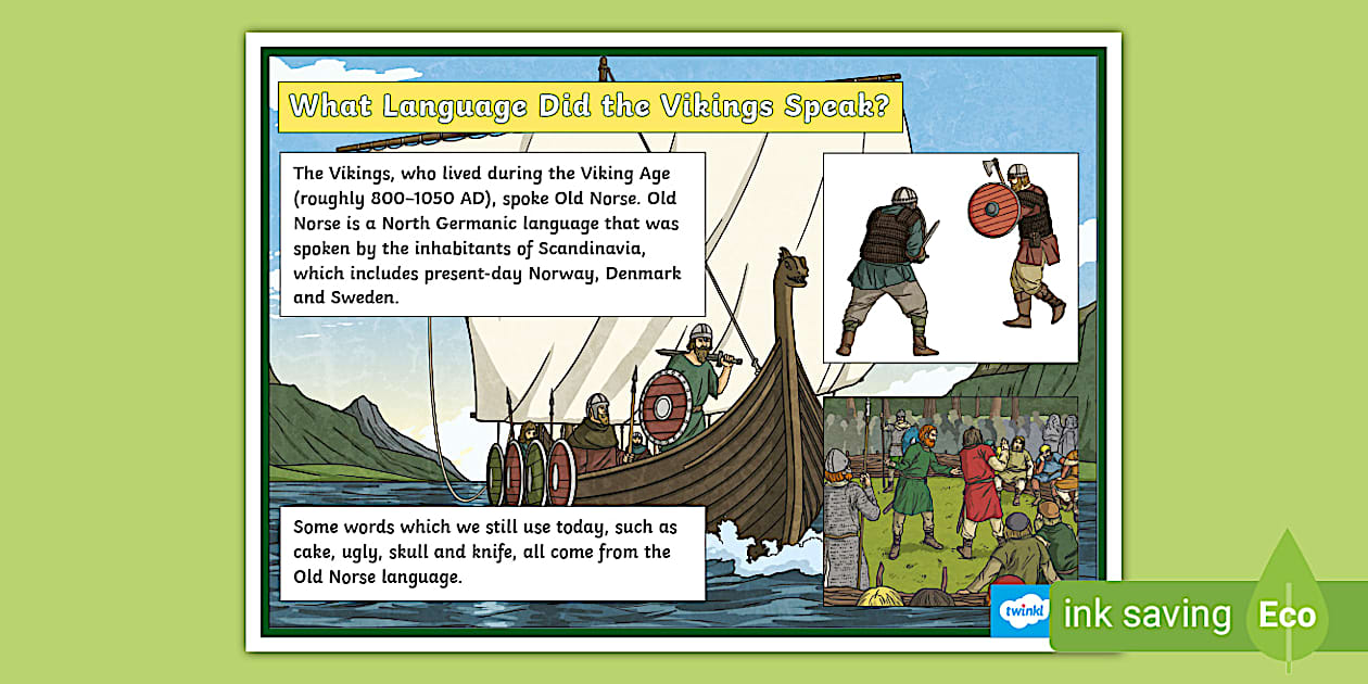 What Language Did the Vikings Speak? Display Poster - Twinkl