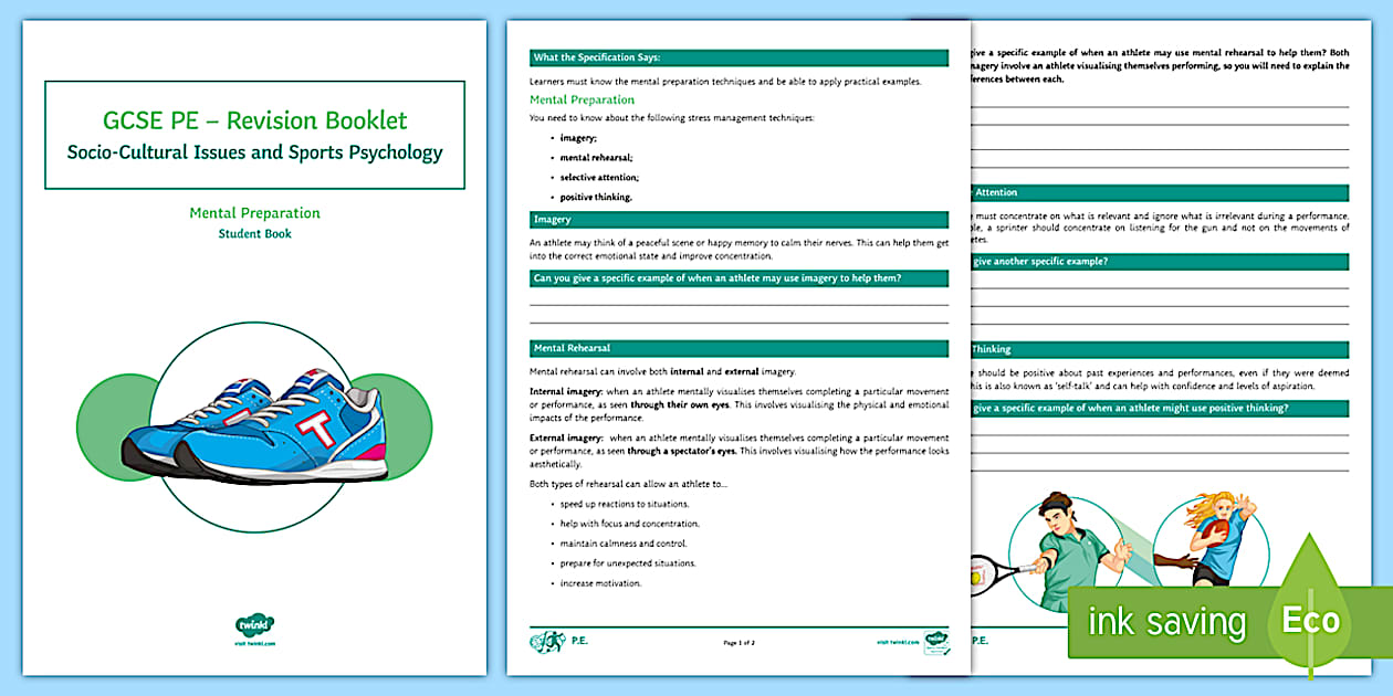 GCSE PE: Mental Preparation Revision Booklet - Twinkl